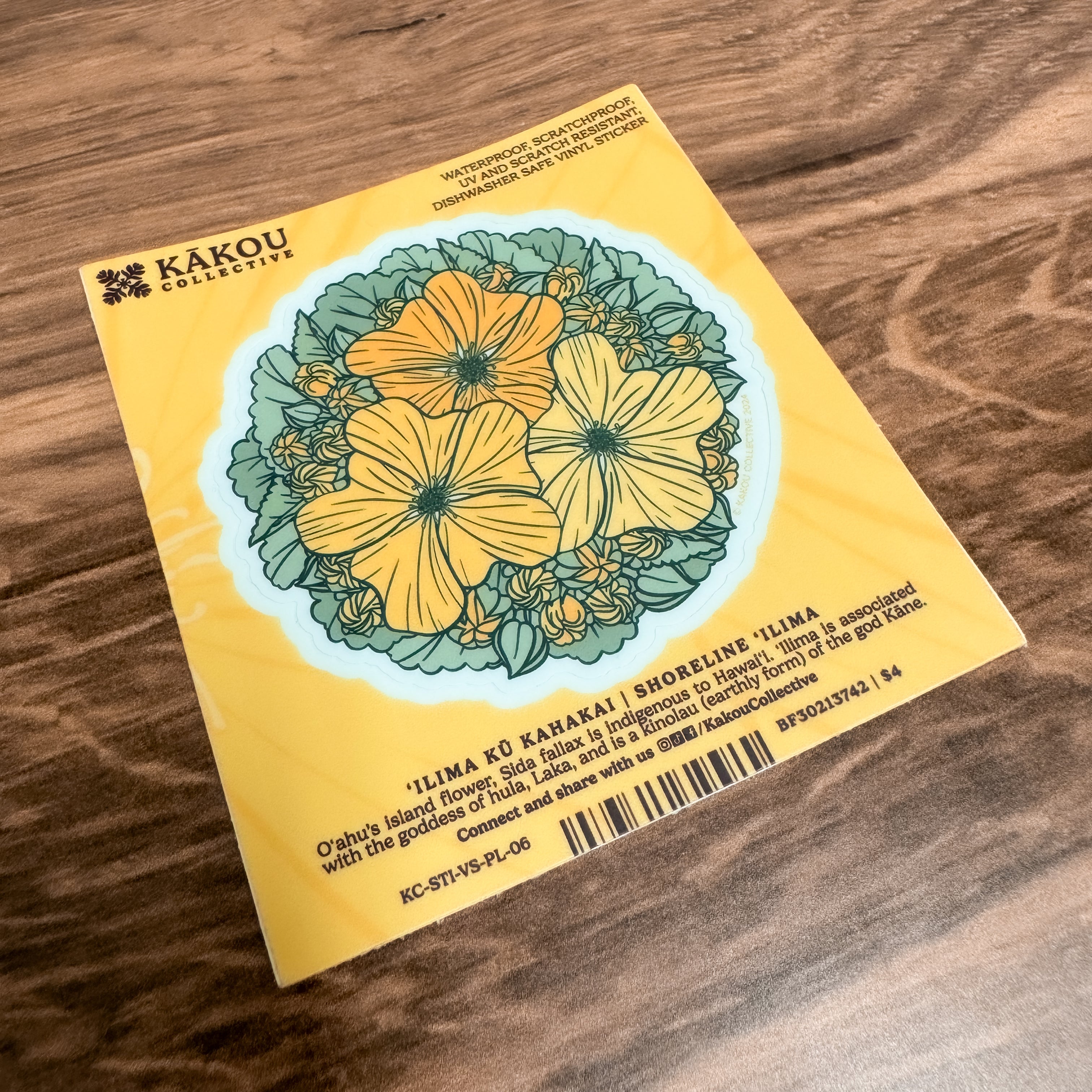 Ilima ku kahakai Vinyl Sticker – Kakou Collective