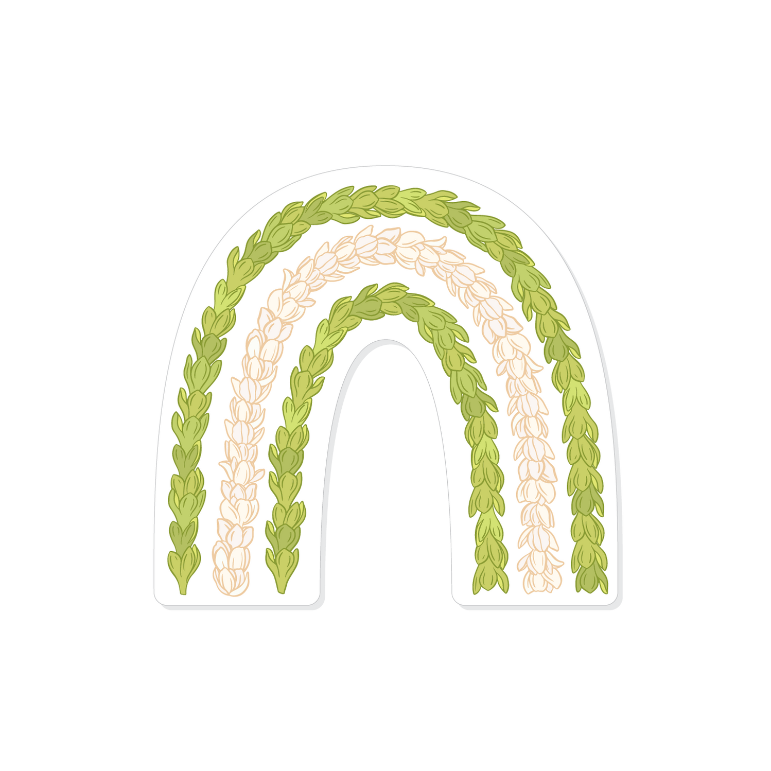 Pakalana and Pikake Lei Bow Vinyl Sticker — Kakou Collective
