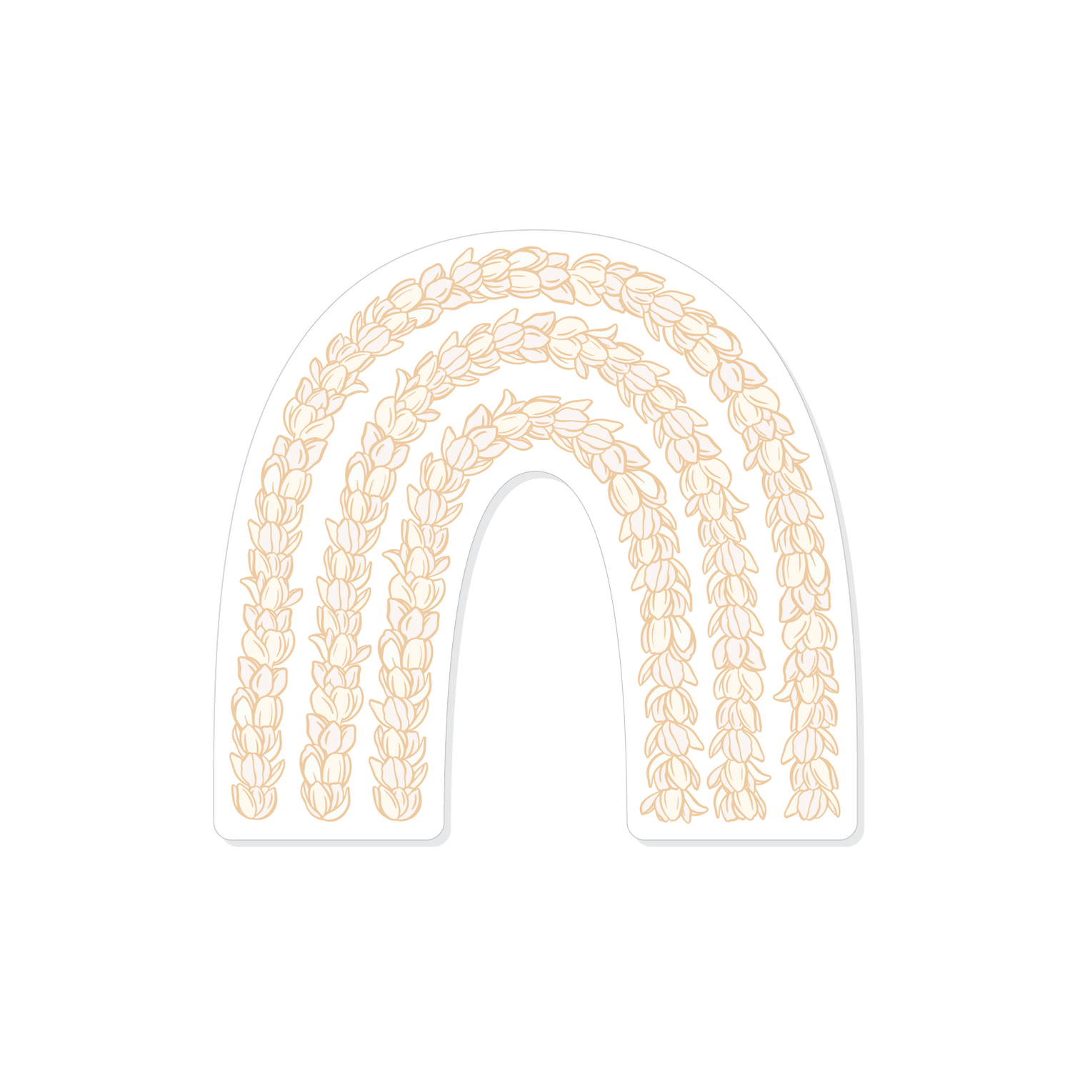 Pikake Lei Bow Vinyl Sticker — Kakou Collective